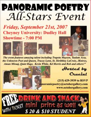 Panoramic Poetry – Taalam – at Cheyney University – October Gallery Museum