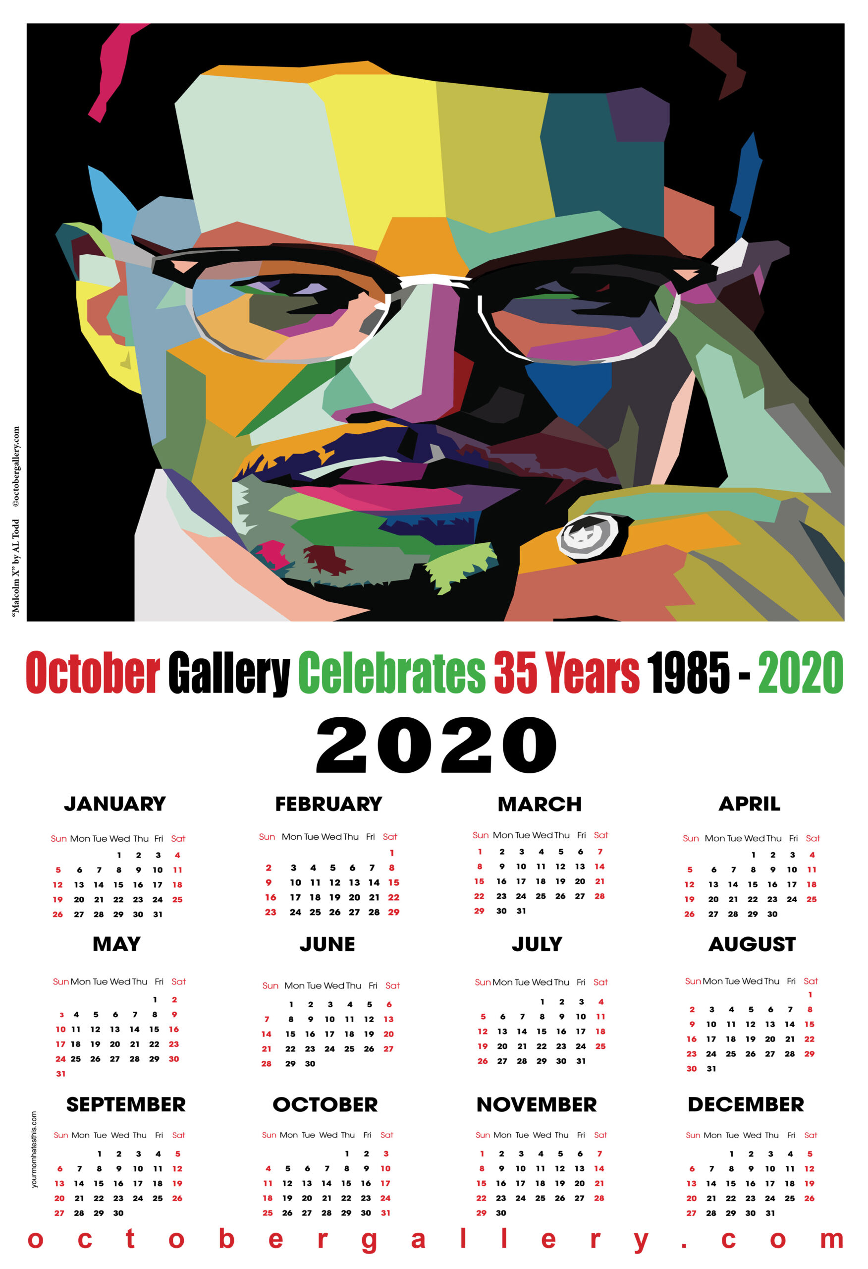 2020 Calendars – October Gallery Museum