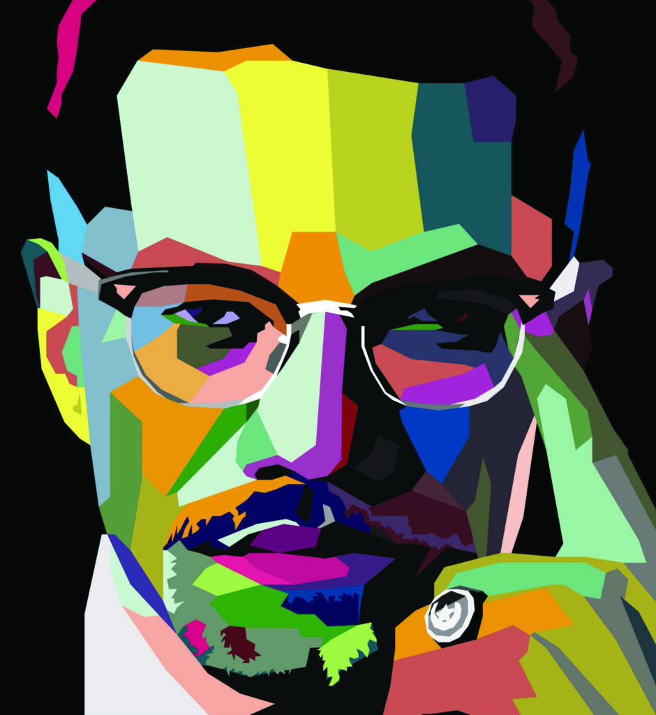 Hand Colored Malcolm X – October Gallery Museum