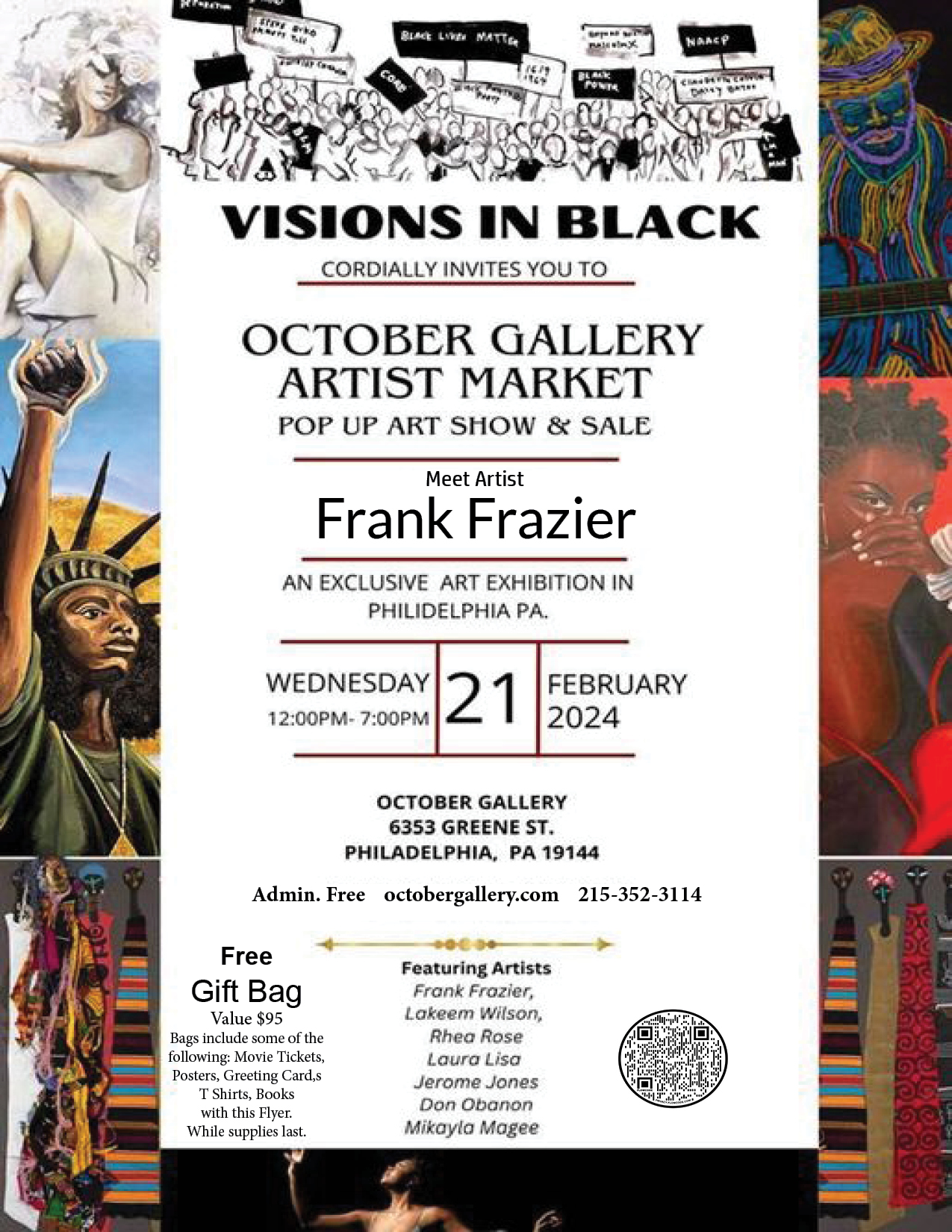 Frank Frazier “Pop-up” Art Show – October Gallery Musem